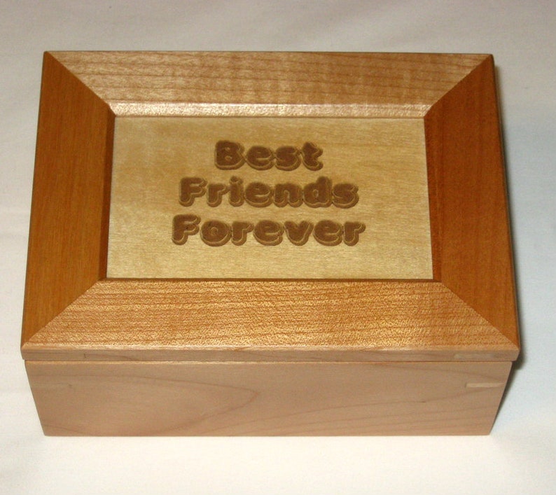Custom Engraved Wooden Keepsake Box | Etsy