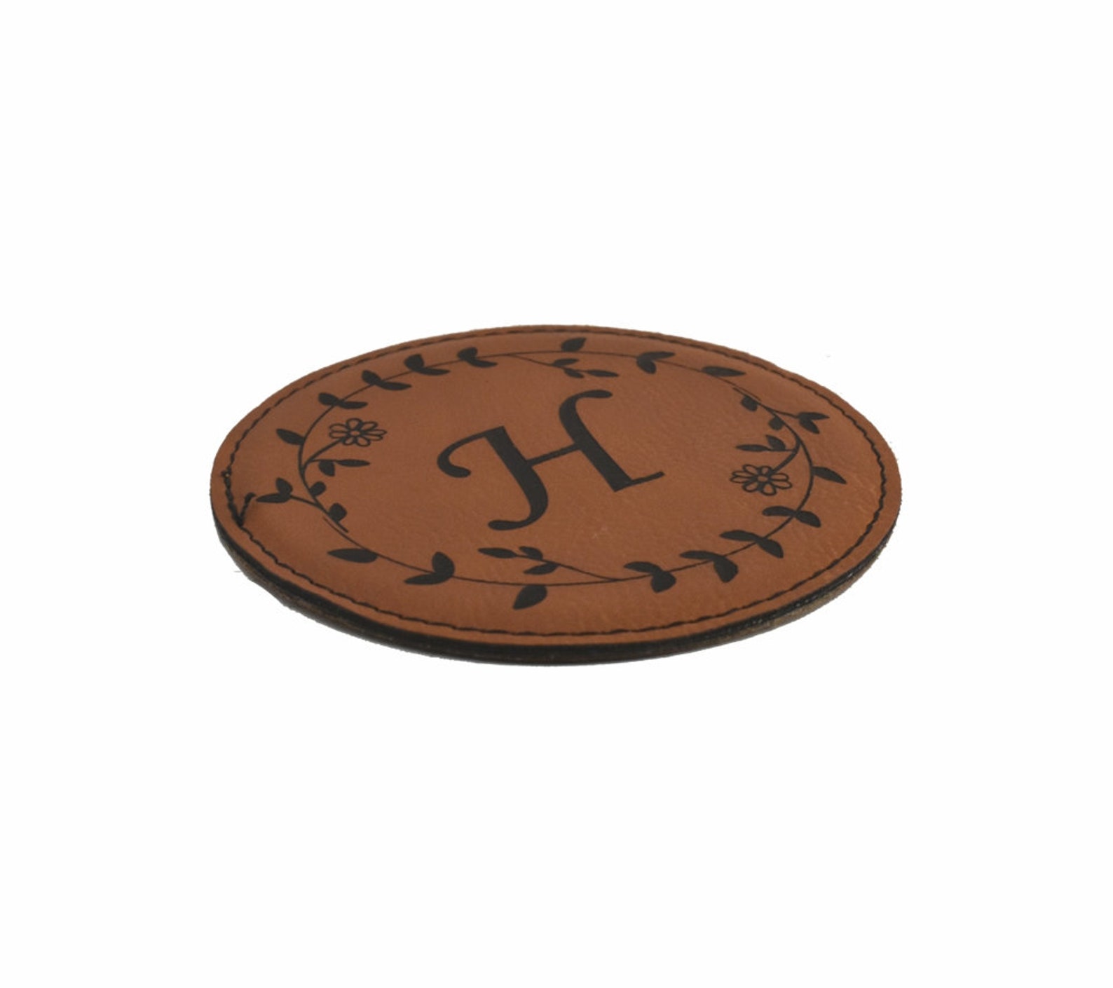 Custom Laser Engraved Synthetic Leather Coffee Mug Coasters - Etsy