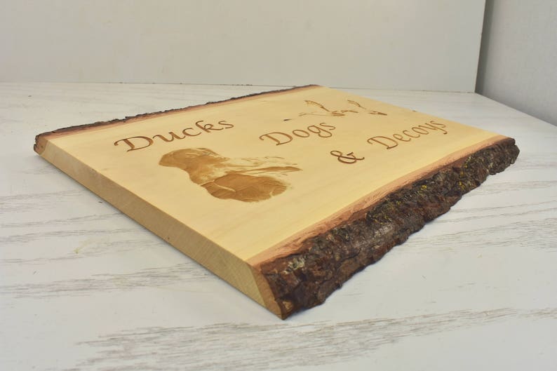 Ducks, Dogs, Decoys Bark Edge Sign - Etsy