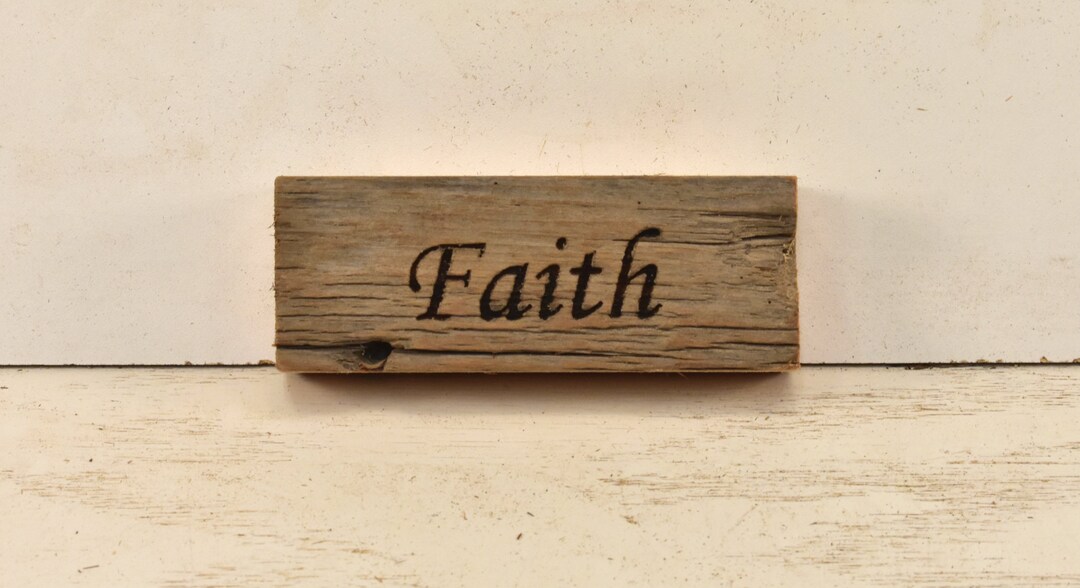 Faith Inspirational Reclaimed Wood Block Sign - Etsy