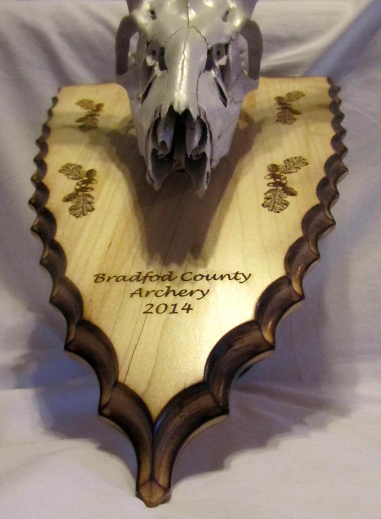 3 Piece Arrowhead Skull Plaque- Engraved Hardwood - Etsy