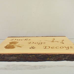 Ducks, Dogs, Decoys Bark Edge Sign - Etsy