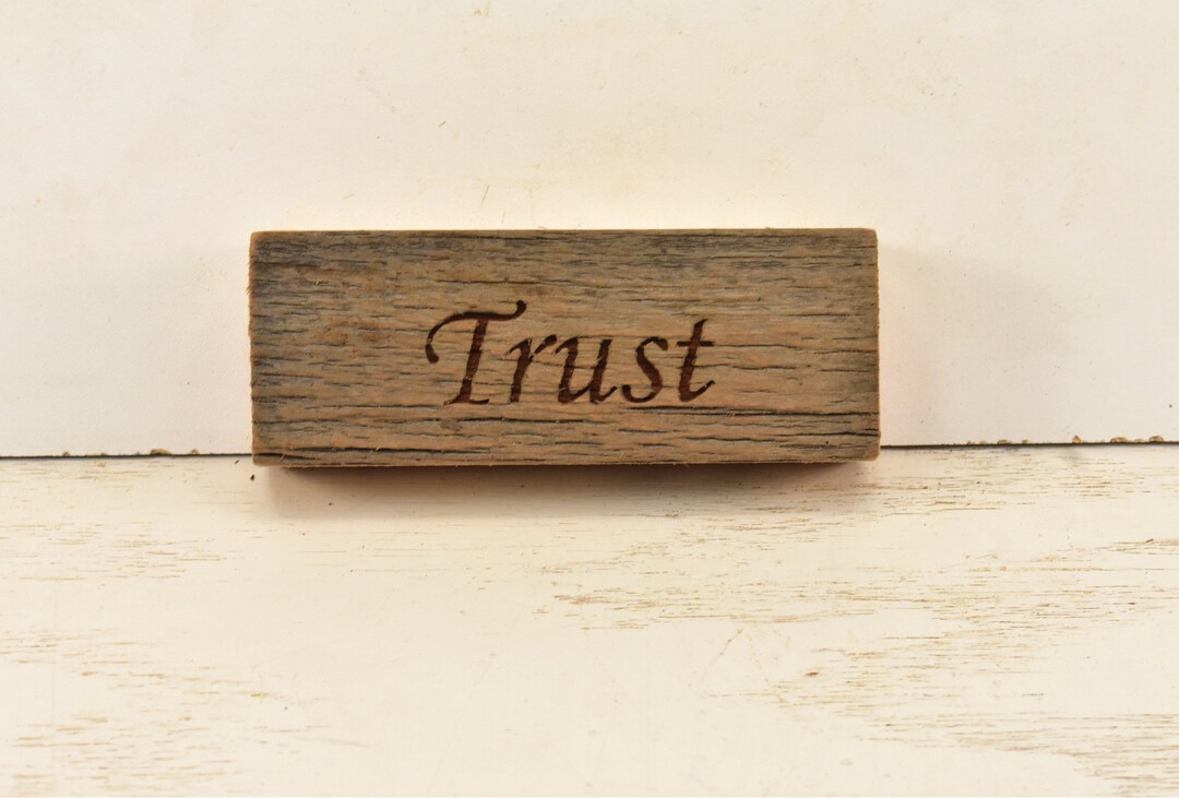 Trust Inspirational Reclaimed Wood Block Sign - Etsy