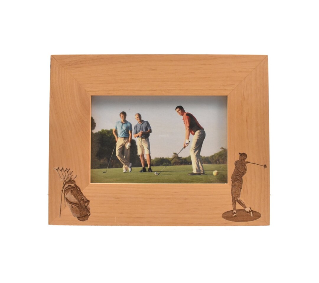 Custom Engraved Wooden Golf Picture Frame- Golf Gifts for Dad- Golf ...