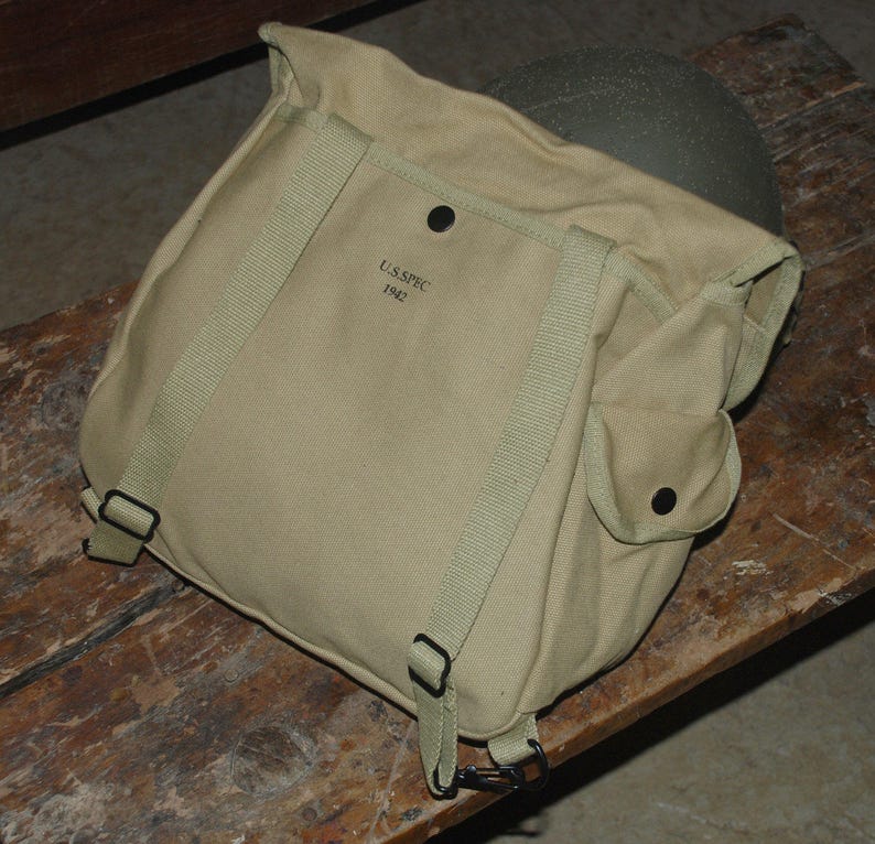 WWII WW2 US M1936 Haversack Backpack Pack Musette Bag in Khaki | Etsy