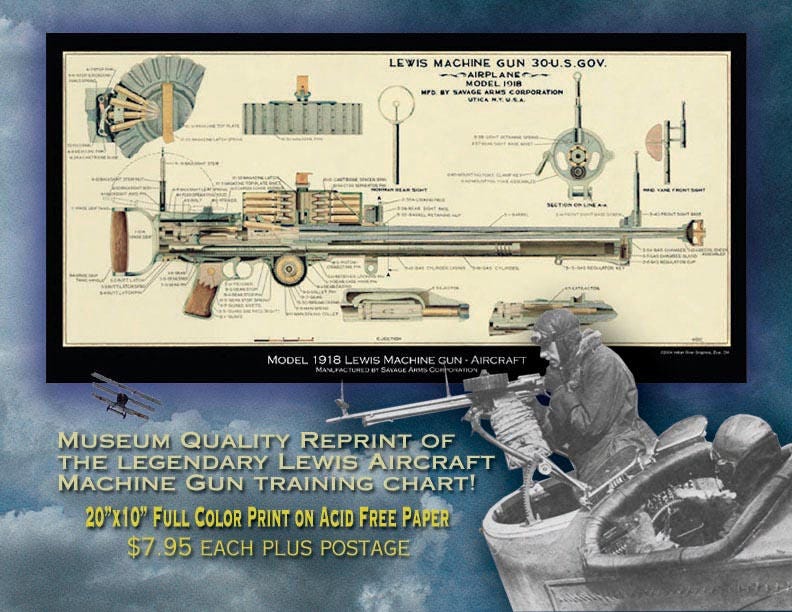 1914 Lewis Machine Gun MG Training Chart - Etsy