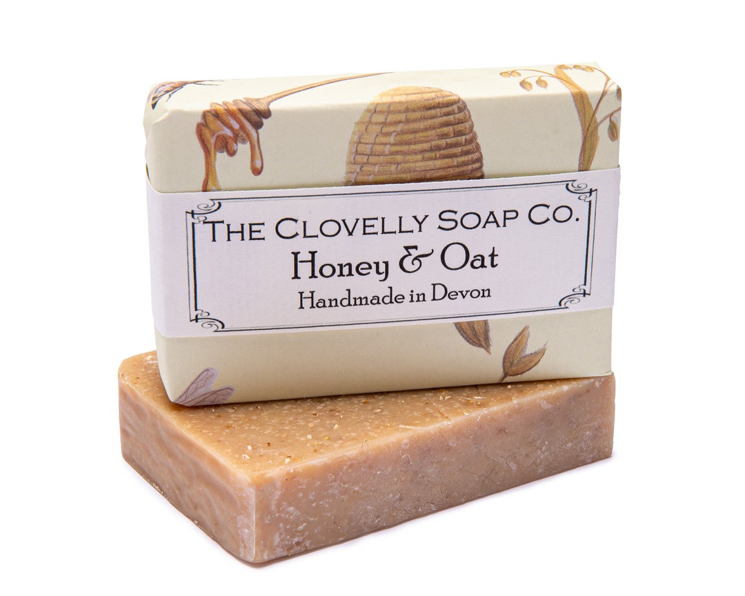 Honey & Oat Natural Exfoliating Soap Bar - Handmade Soap - Etsy UK