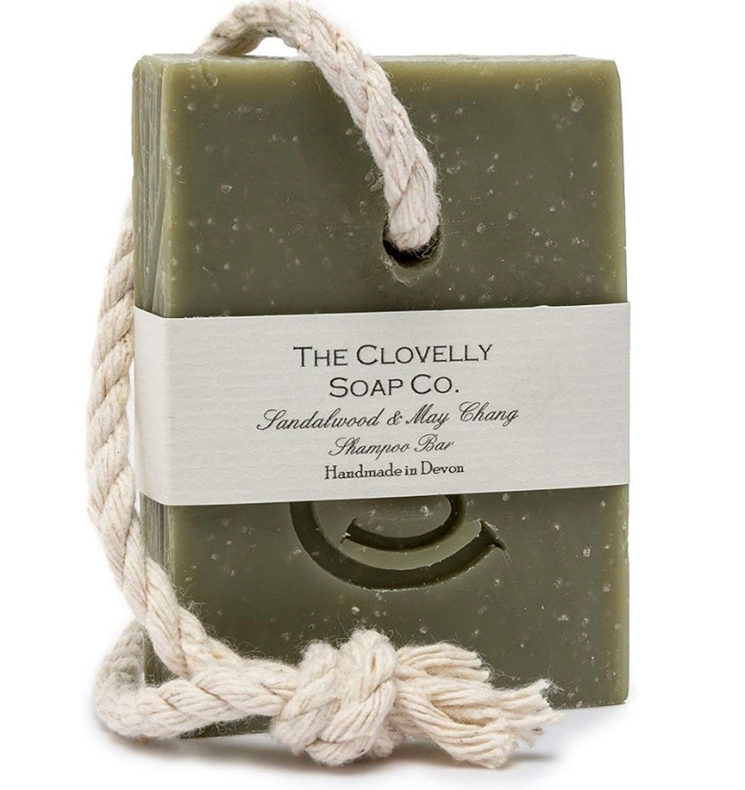 Sandalwood & May Chang Soap on a Rope Plastic Free Shower Bar With ...