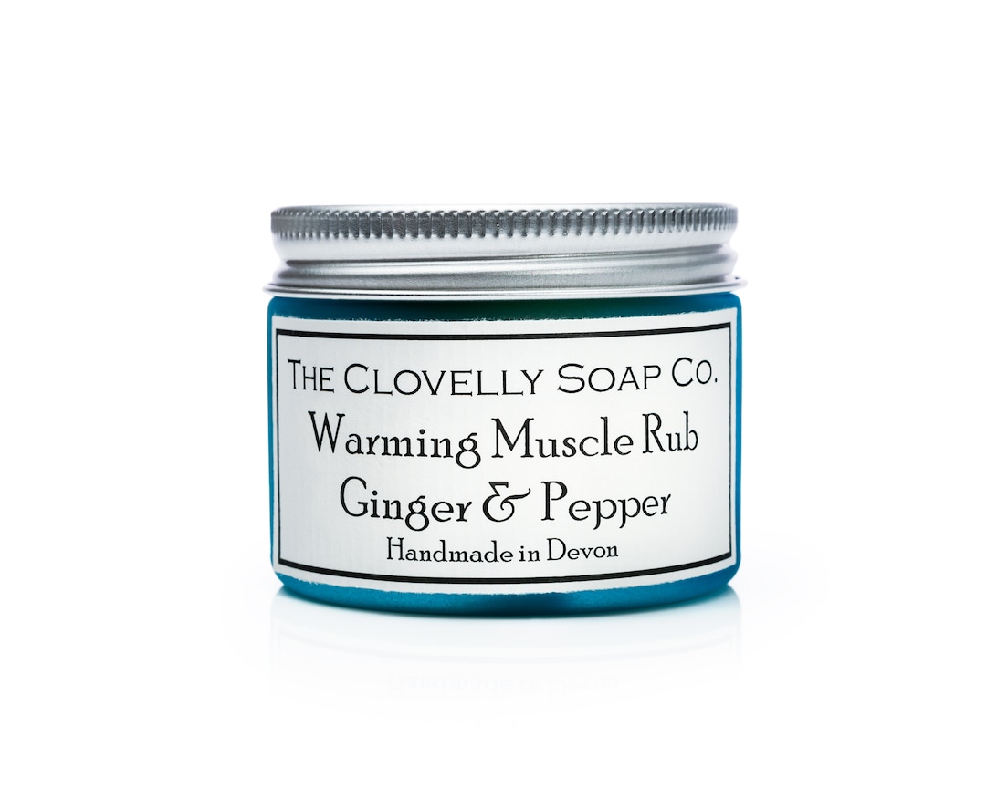 Muscle Rub With Ginger & Pepper Natural Beeswax Skin Balm - 50g Glass ...