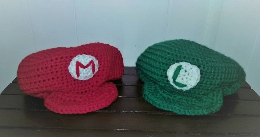 Mario and Luigi Hats - Etsy