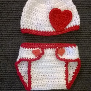 Heart Hat & Diaper Cover - Etsy