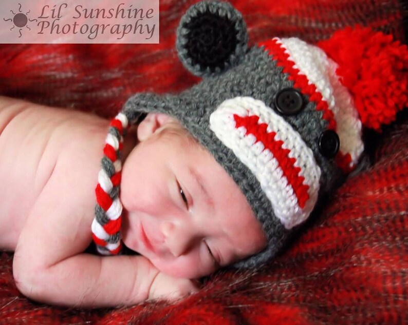 Sock Monkey Photo Prop Set - Etsy
