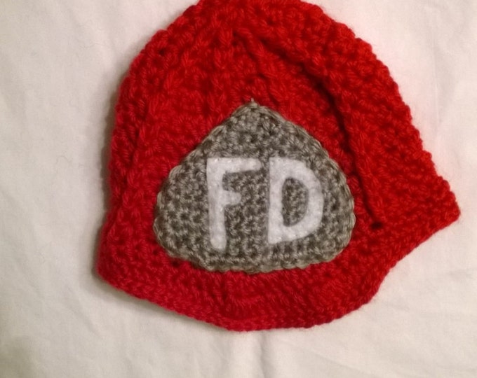 Fire Engine Hat, Fire Truck Hat, Firetruck Hat, Crochet Beanie, Crochet ...
