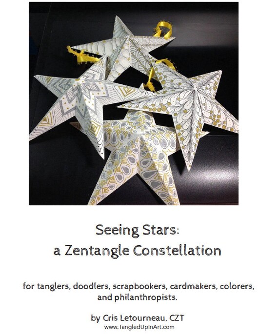 Downloadable Book of Zentangle Inspired Stars to Color - Etsy