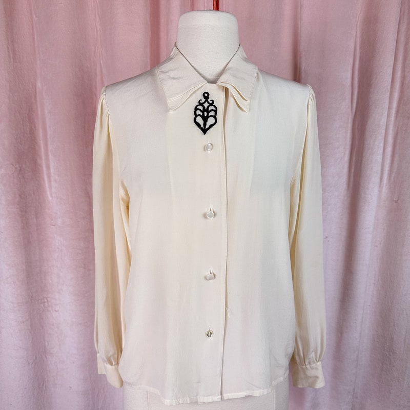 Cream Blouse - Etsy