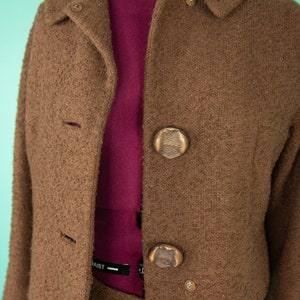 Vintage 1950s Brown Medium Brown Wool Skirt Set Bergdorf Goodman - Etsy