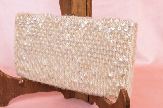 50s Sequin Wallet Clutch Wallet Sequin Yarn Wallet | Etsy
