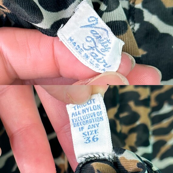 50s 60s Leopard Print Pajama Lounge Top - Gem