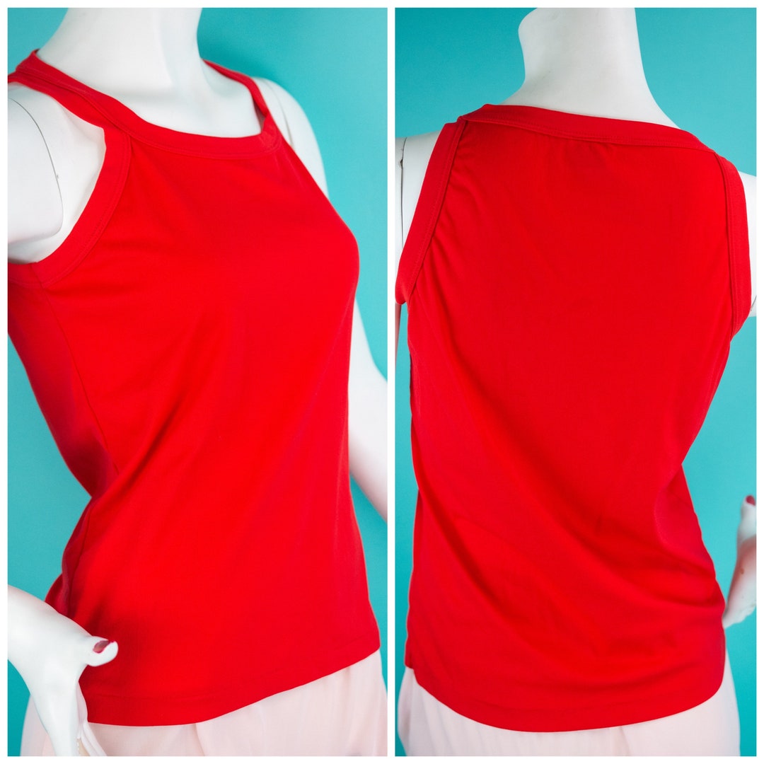 1970s Red Tank Top - Womens Top - Bright Red Top - 1960s Womens Top - Etsy