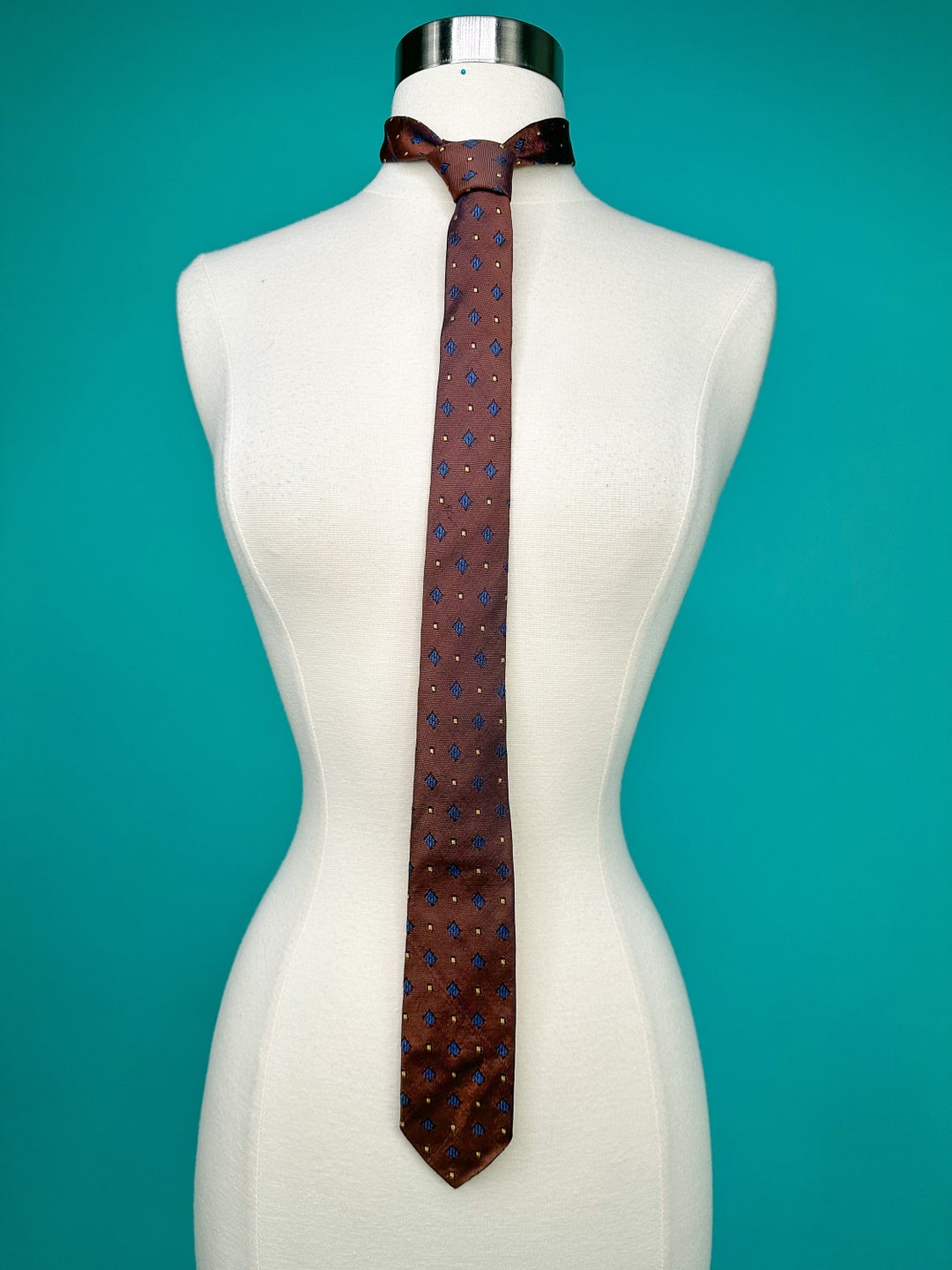 50s 60s Brown Tie Sharkskin Fabric - Etsy