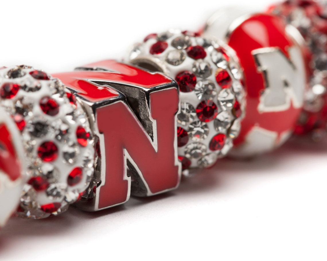 Nebraska Cornhuskers Bead Charm Bracelet Officially Licensed | Etsy