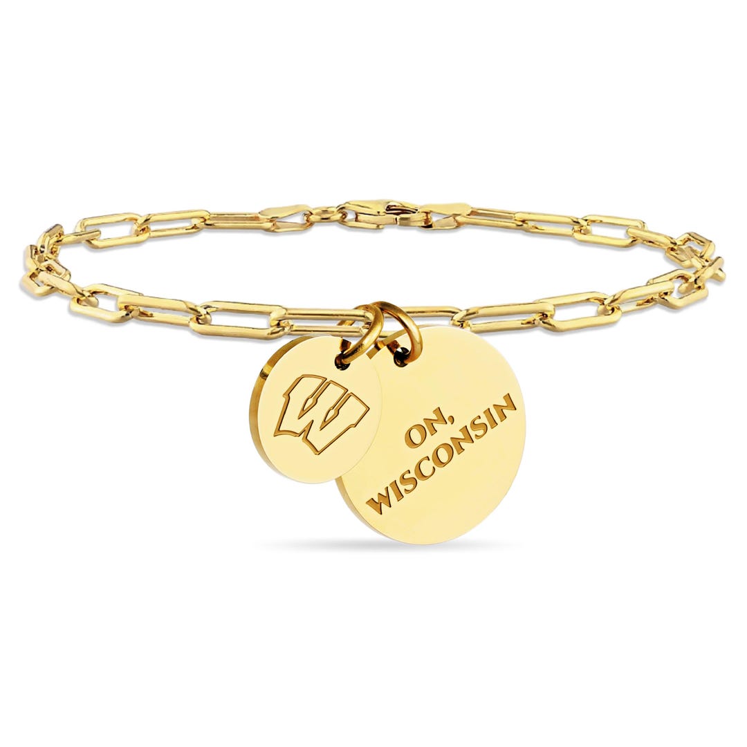 Stone Armory Officially Licensed Bracelet for Wisconsin Badgers - 18K ...