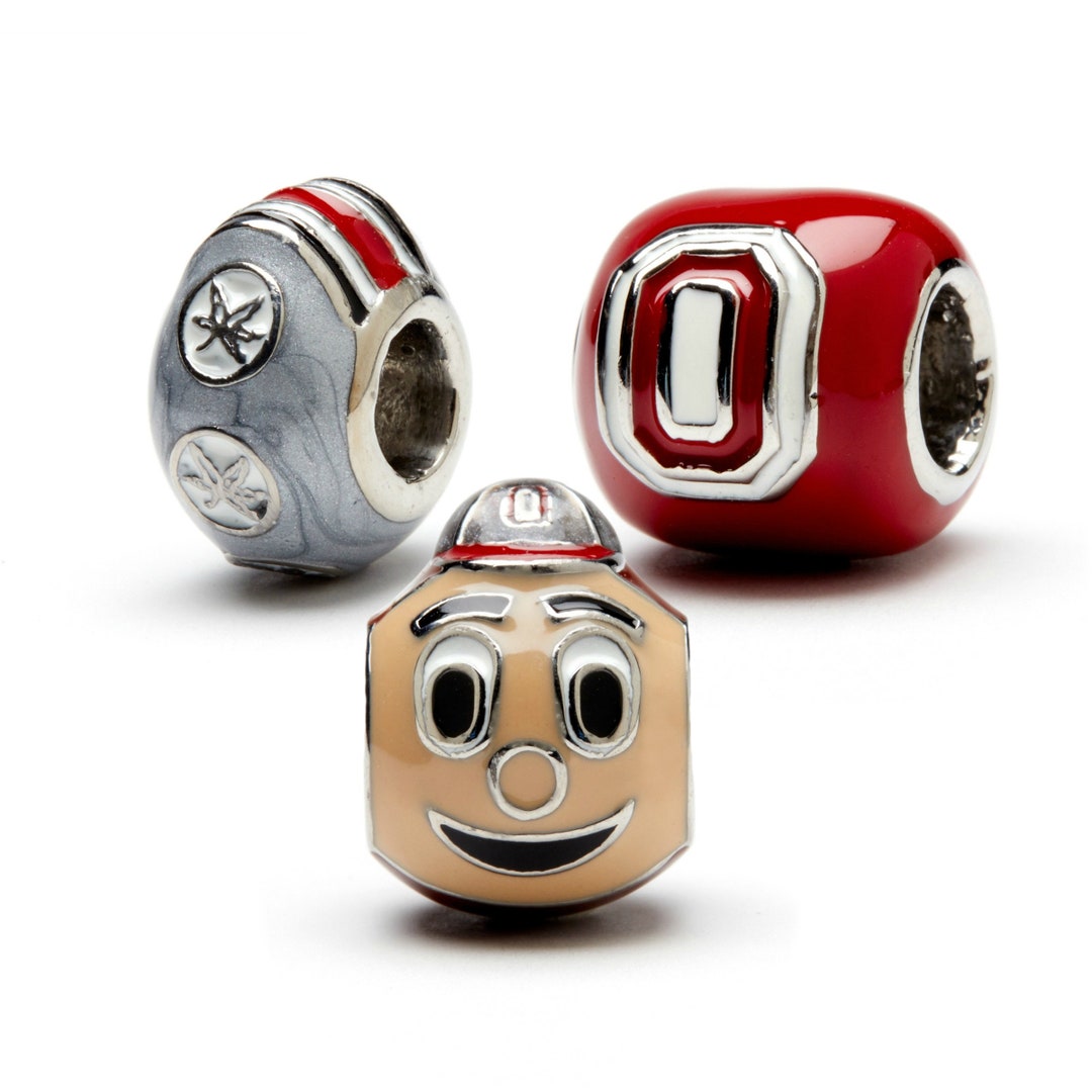 OSU Charm Set | Scarlet Block O, Grey 6-leaf Charm, and Brutus Charm ...
