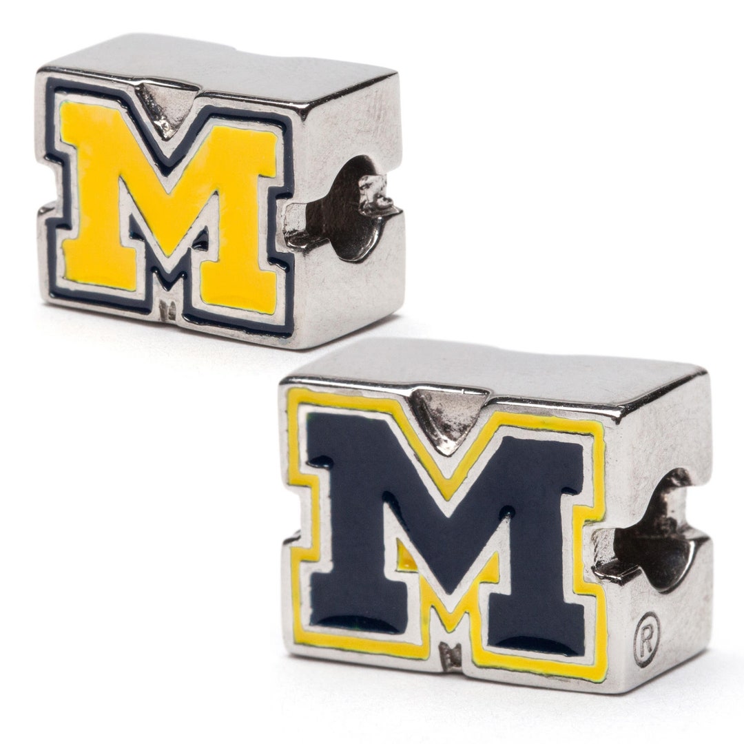Stone Armory | University of Michigan Set of Two Charms | Blue Block M ...