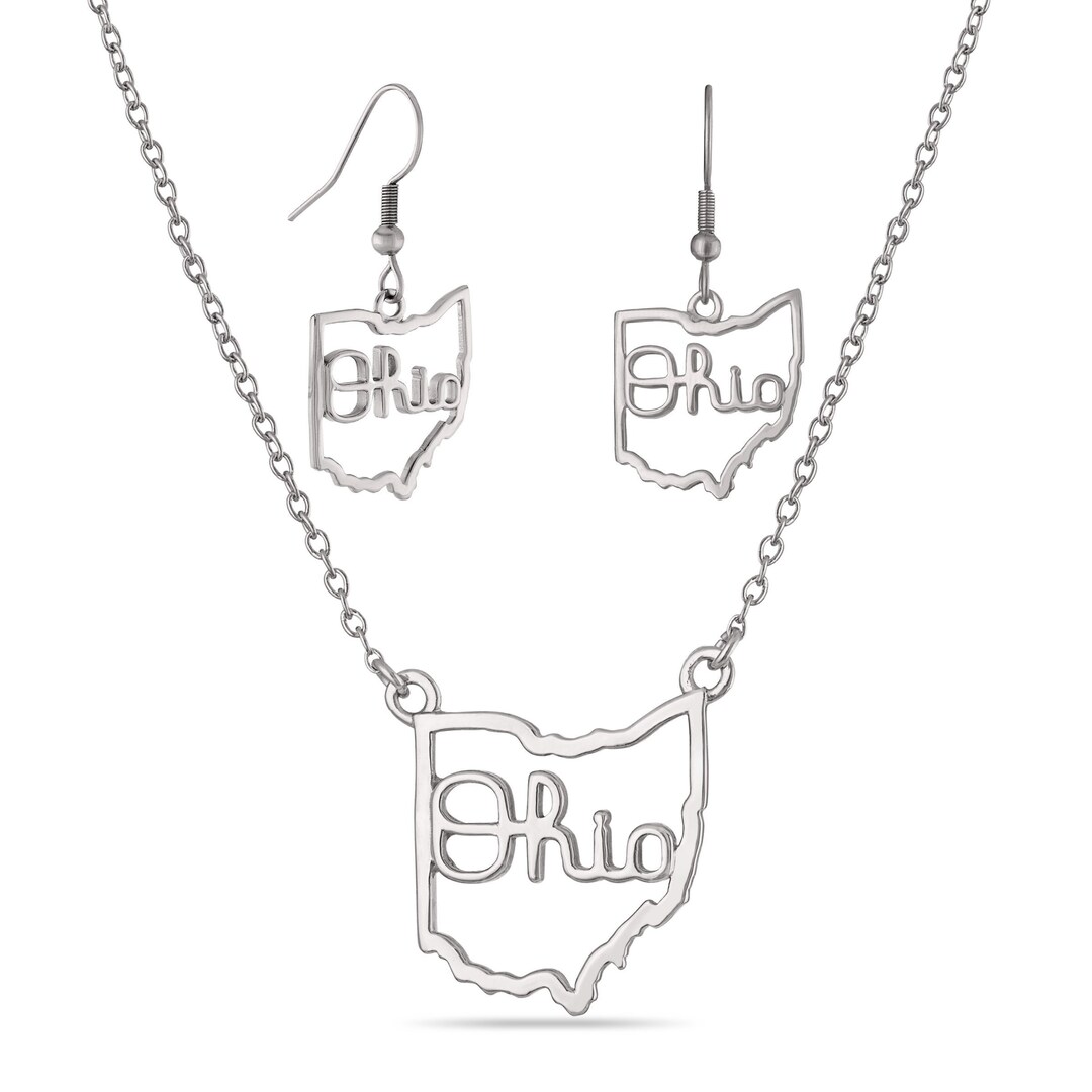 Stone Armory Ohio State Jewelry Set Script Ohio State - Etsy