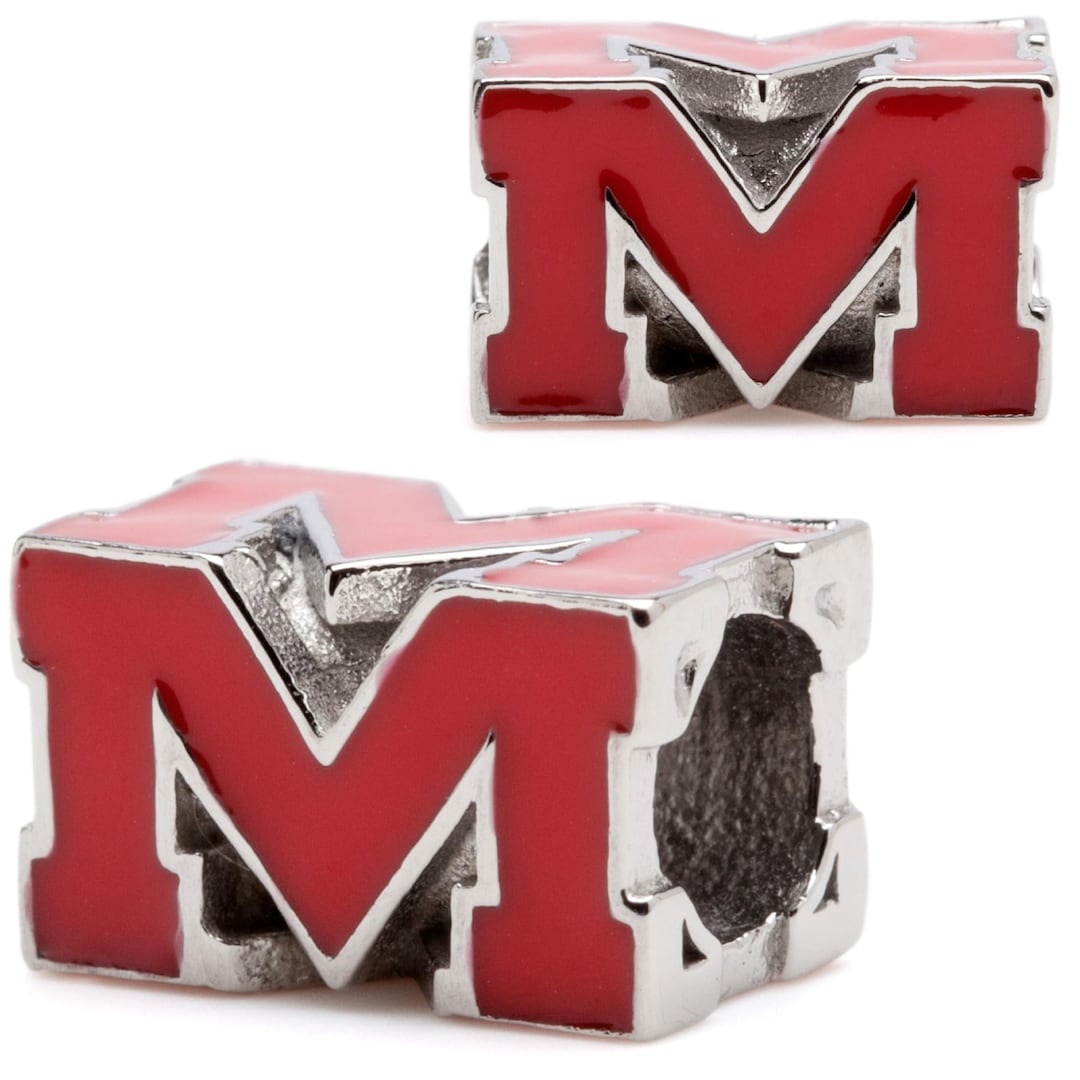 Stone Armory Officially Licensed Lot of 2 Ole Miss Red Block M Charms ...