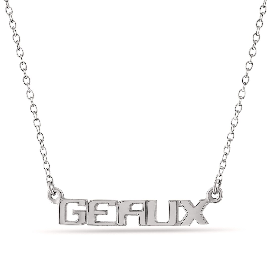 Stone Armory Officially Licensed LSU Tigers GEAUX Letter Necklace ...