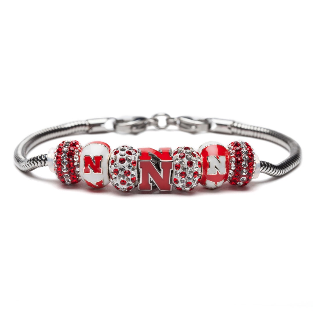 Nebraska Cornhuskers Bead Charm Bracelet - Officially Licensed - 8 ...