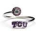 TCU Texas Christian University Block Bead Charm Gray and Purple ...