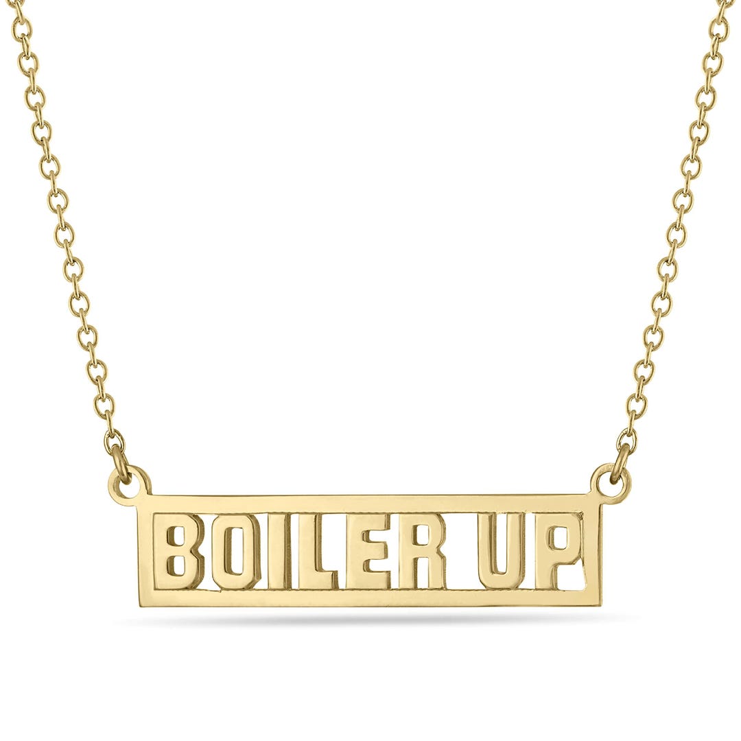 Stone Armory Purdue University Jewelry - 18K Gold Plated BOILER UP ...