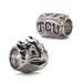 TCU Texas Christian University Block Bead Charm Gray and - Etsy
