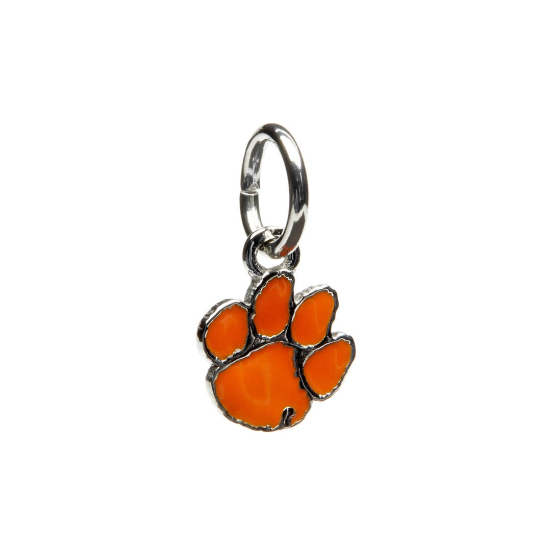 Clemson Tiger Paw Charm Pendant - Etsy