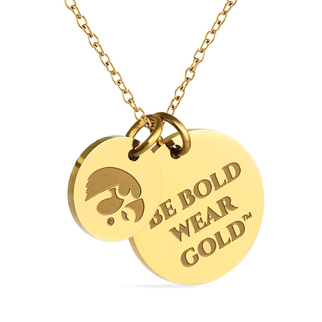 Stone Armory Necklace for Iowa Hawkeyes - 18K Gold-plated Stainless ...