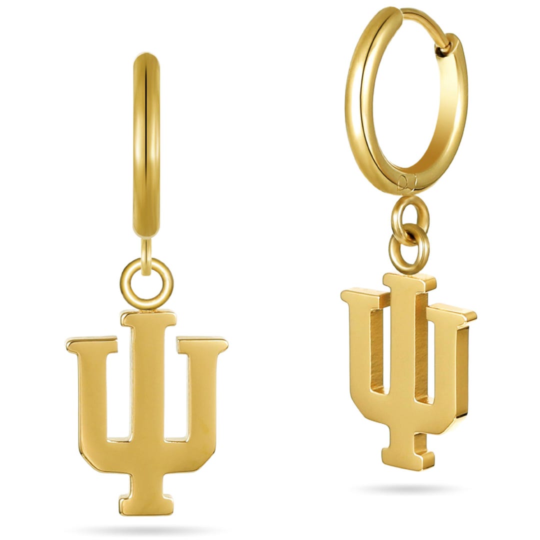 Stone Armory Officially Licensed Indiana Hoosiers Earrings - 18K Gold ...