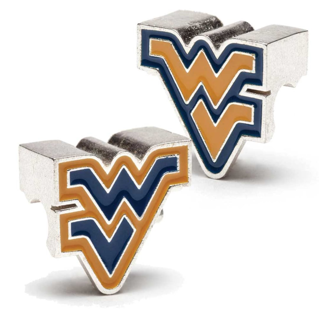 West Virginia University WVU Logo Bead Charm Set of Two - Etsy