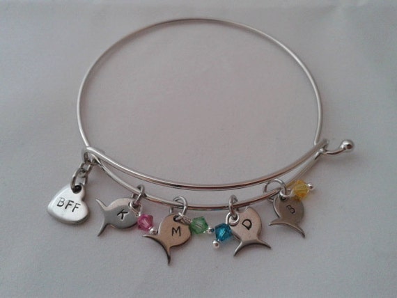 Friendship Bangle Bracelet s Custom Personalized | Etsy