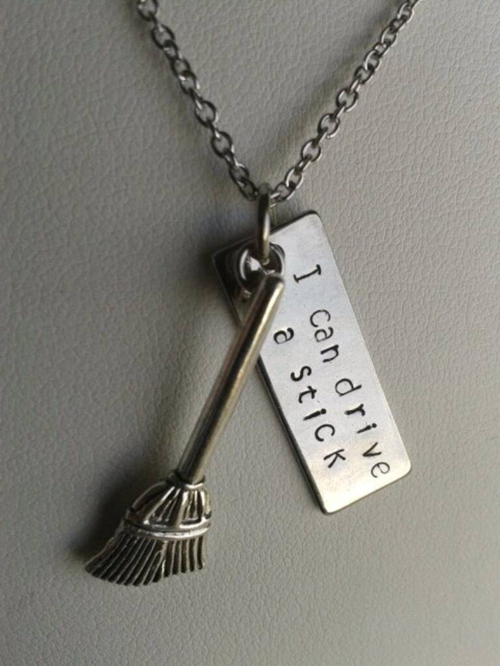 Hand Stamped Custom Stainless Steel Tag or Shape Charms | Etsy