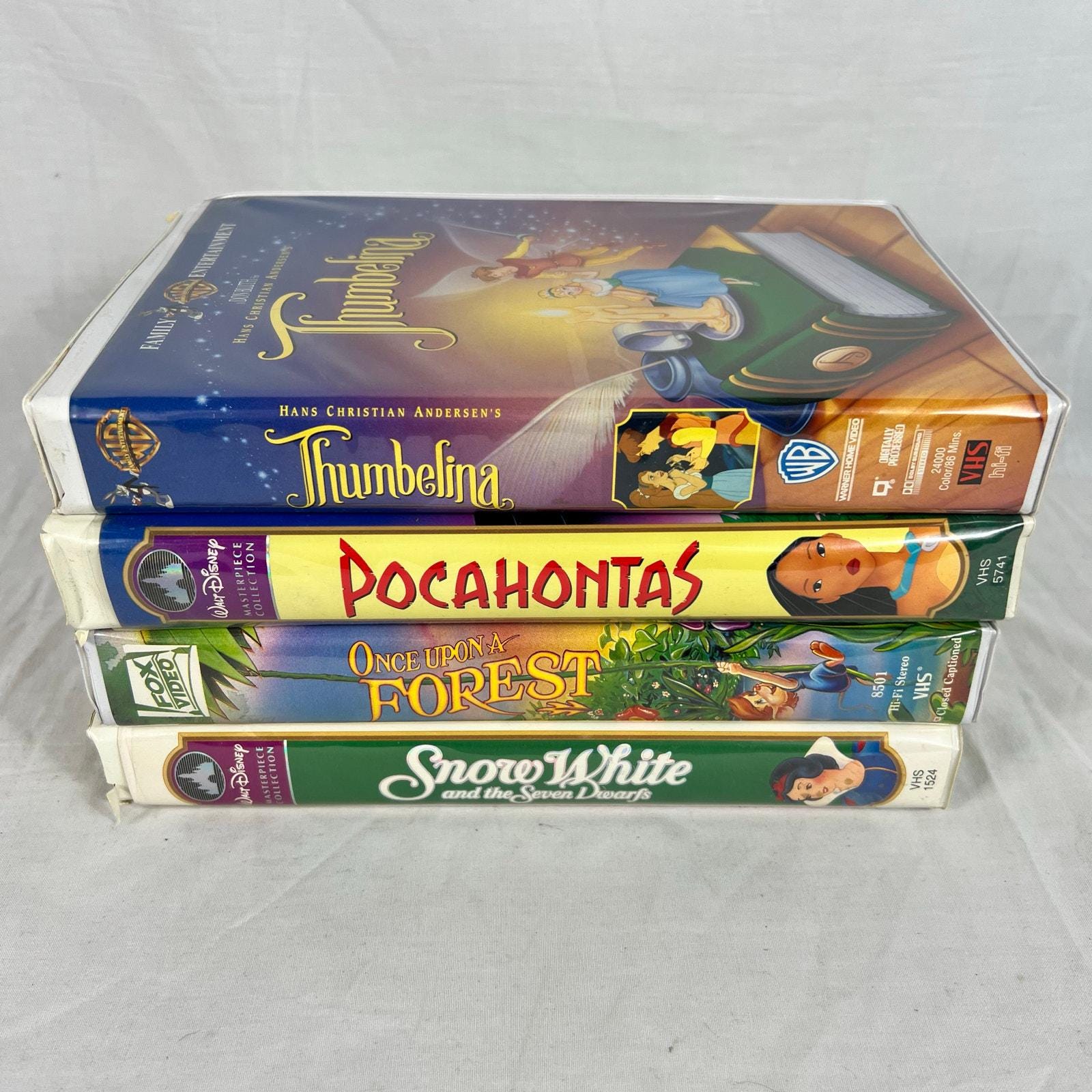Princess VHS Lot Snow White Pocahontas Thumbelina Once Upon a Forest - Etsy