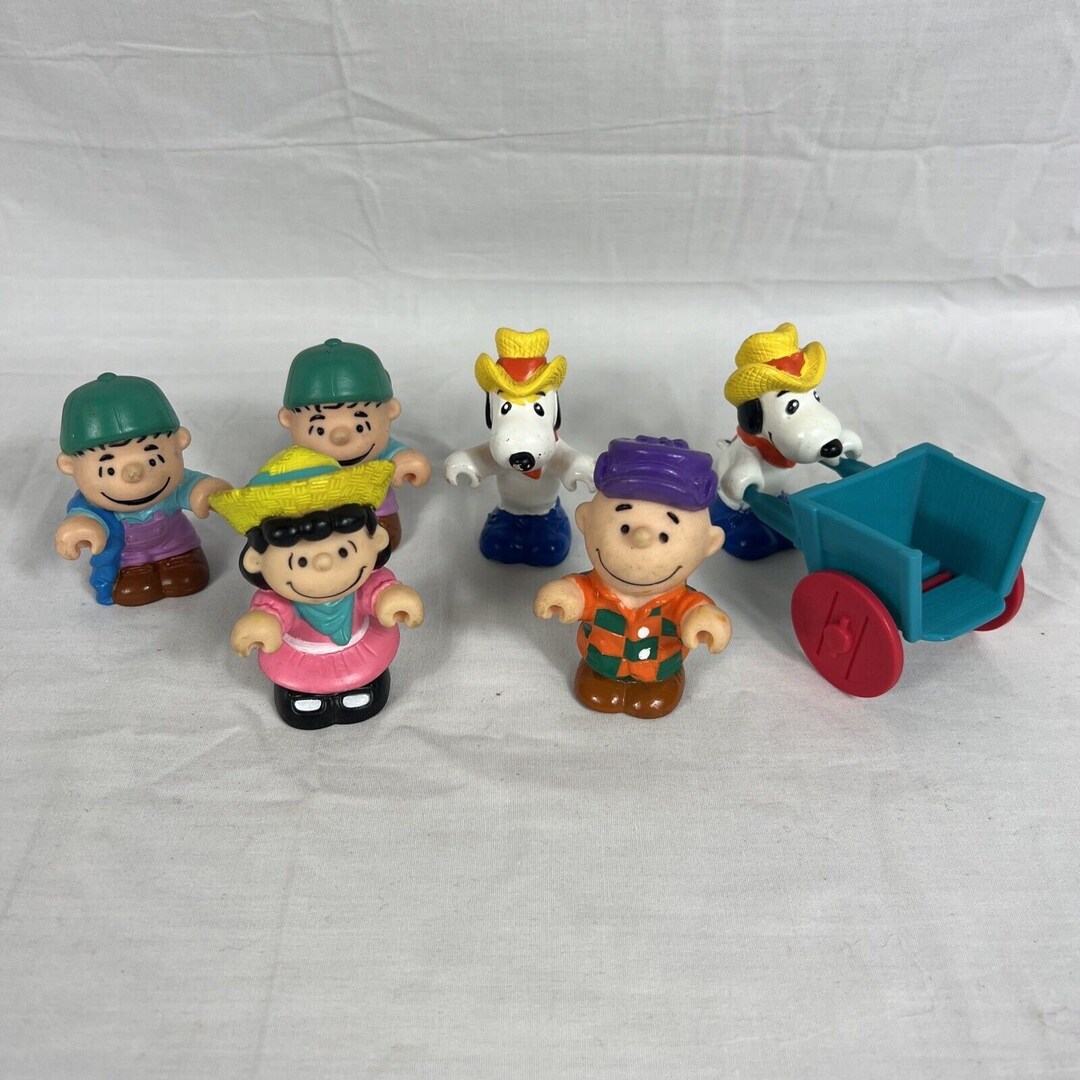 1990 Mcdonalds Toys Peanuts Farmer Lot Snoopy Charlie Brown Linus Lucy ...