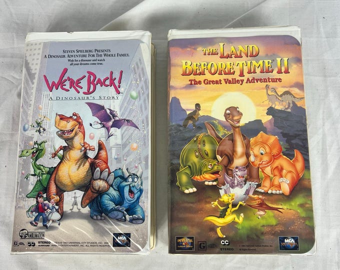 We're Back A Dinosaur's Story VHS Movie Steven Spielberg MCA Home Video ...