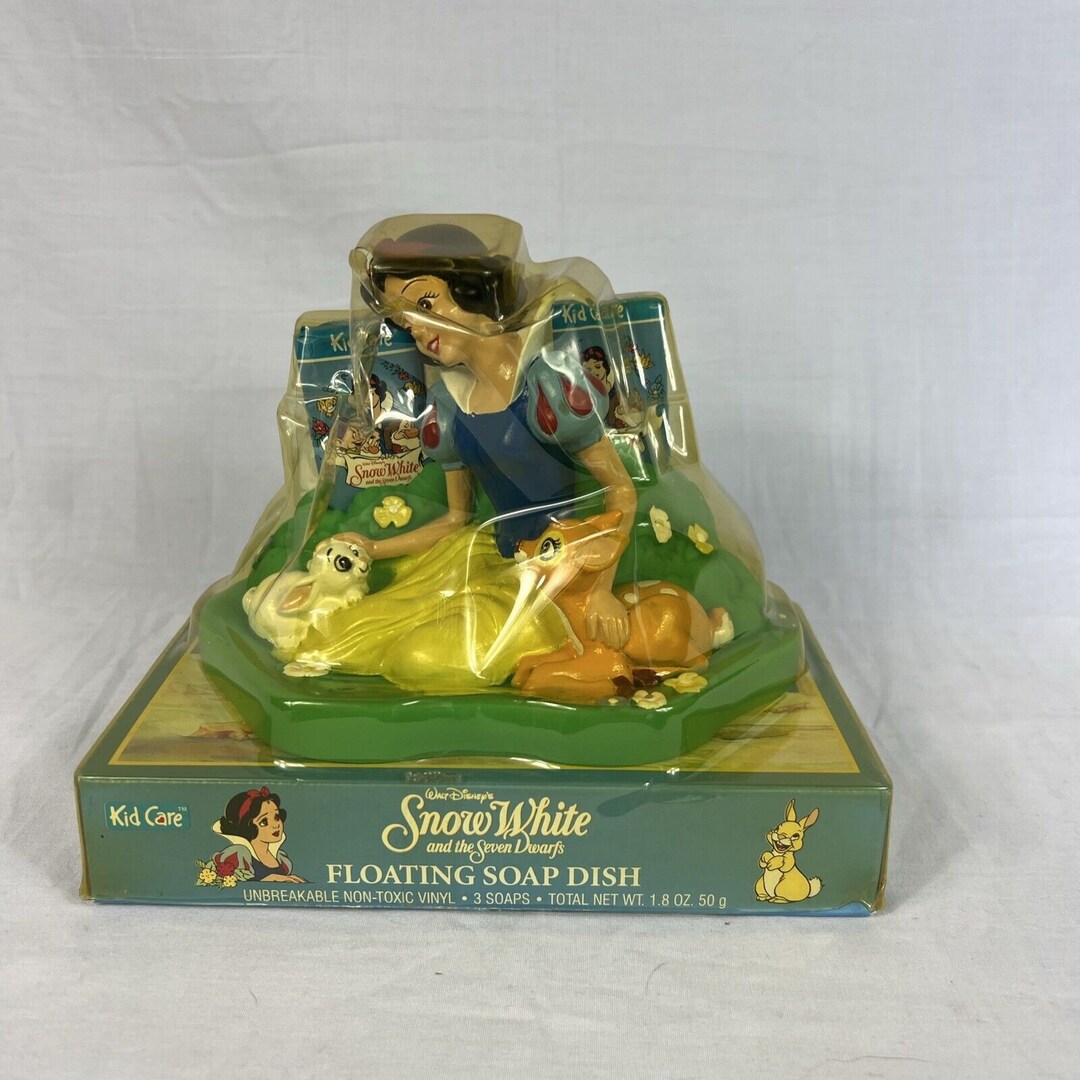 Disney Snow White Floating Vinyl Soap Dish and 3 Soaps NOS Kid Care - Etsy