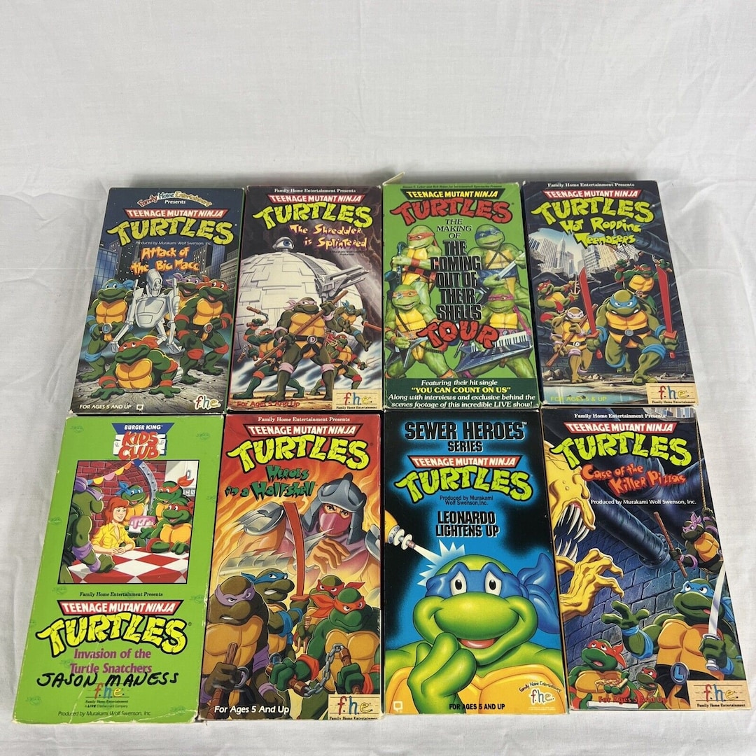 Teenage Mutant Ninja Turtles VHS Cartoon Lot of 8 FHE Vintage - Etsy