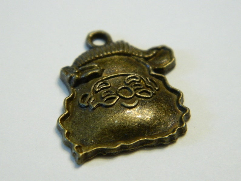 23MM Santa Claus Christmas Bronze Brass Charm Pendants - Etsy