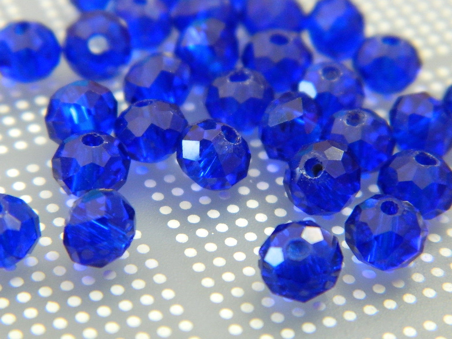 6MM Dark Cobalt Blue Glass Abacus Beads Chinese Abacus Glass | Etsy