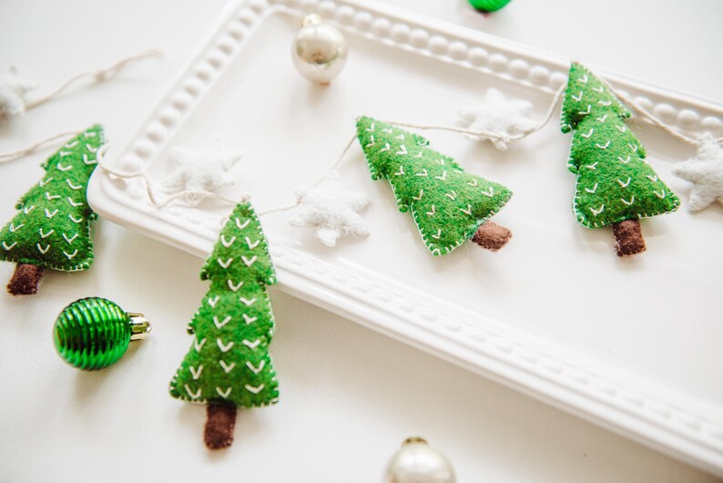 Christmas Banner Garland, Felt Christmas Garland, Christmas Mantle ...