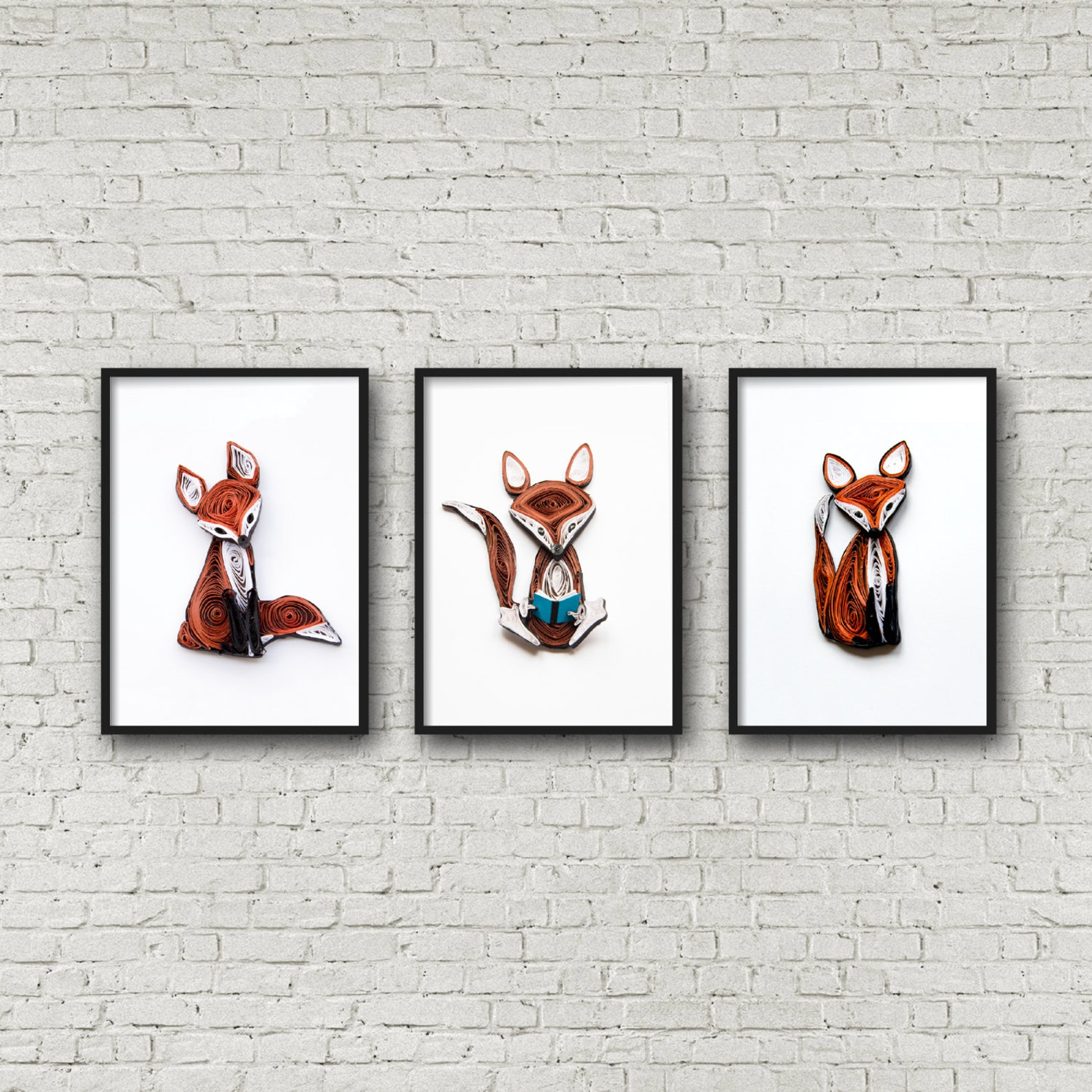 Set of 3.fox Nursery Fox Nursery Decor Fox Room Decor Fox - Etsy